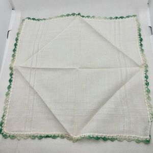 Accessories | Vintage Linen Pocket Squares With Delicate Crochet Edge ...